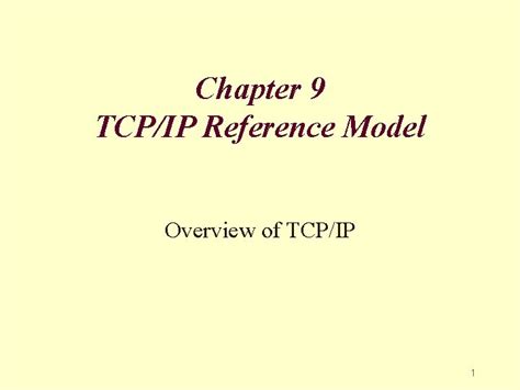 Chapter 9 Tcpip Reference Model Overview Of Tcpip
