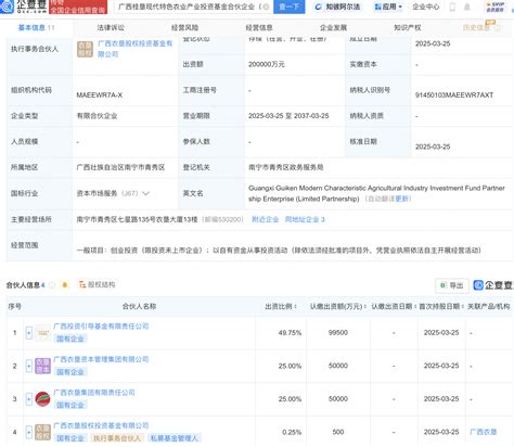 广西桂垦现代特色农业产投基金登记成立 中金在线财经号