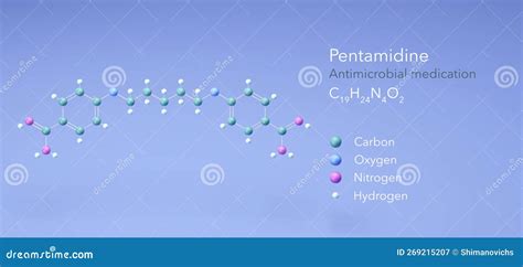 Pentamidine Molecule Molecular Structures Antimicrobial Medication