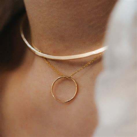 Choker With Monogram Layering Necklace Set In Gold Fill Hannah Naomi Jewelry