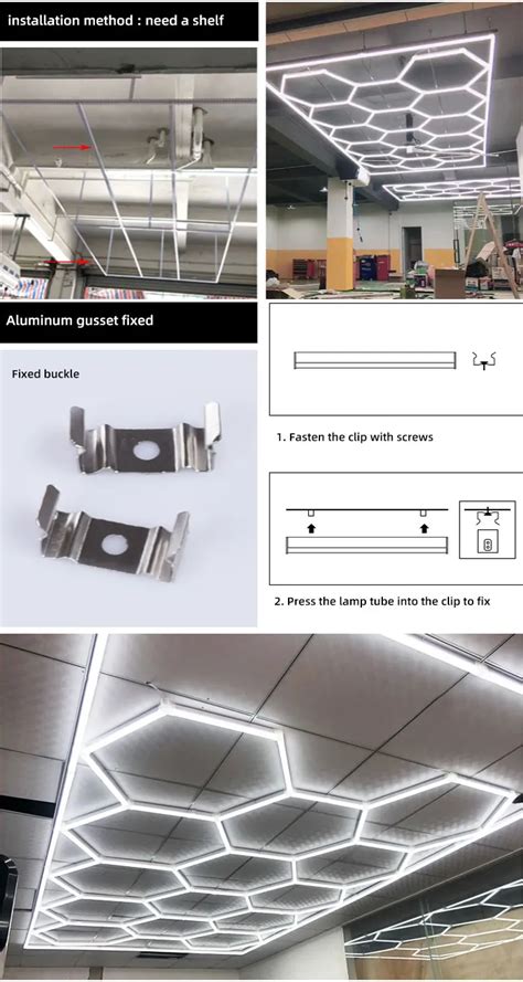 110 Volt Hexagon Led Tube 8ft16ft Hexagonal Garage Roof Light For Car