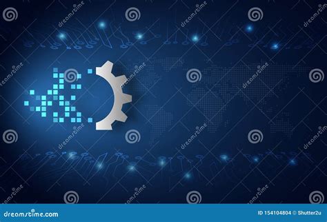 Futuristic Digital Transformation Abstract Technology Blue Background Artificial Intelligence
