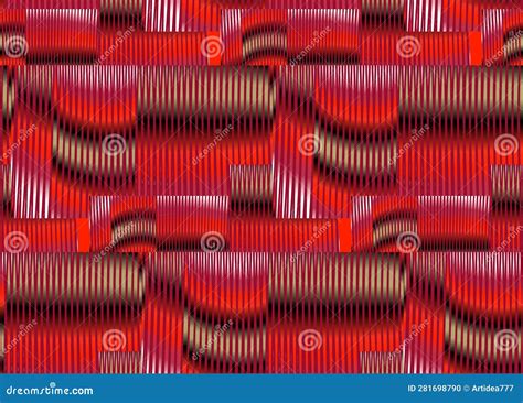 Bright Geometric Seamless Texture Of Stripes And Gradient Shapes Stock Vector Illustration Of