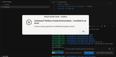 Python Create Environment Resulted In An Error · Issue 21882