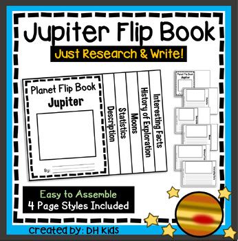 Jupiter Report Science Flip Book Research Project Writing About Planets