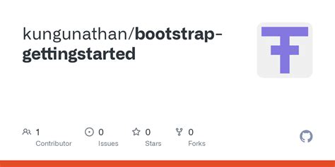 Github Kungunathanbootstrap Gettingstarted