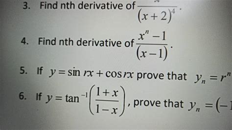 find mathrm{nth} derivative of frac{}{ x 2 {4}} find nth derivative o