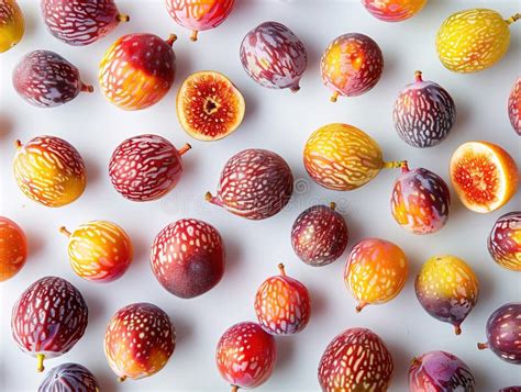 Photography Of Figs Falling From The Sky Hyperpop Colour Scheme Glossy White Background Fig