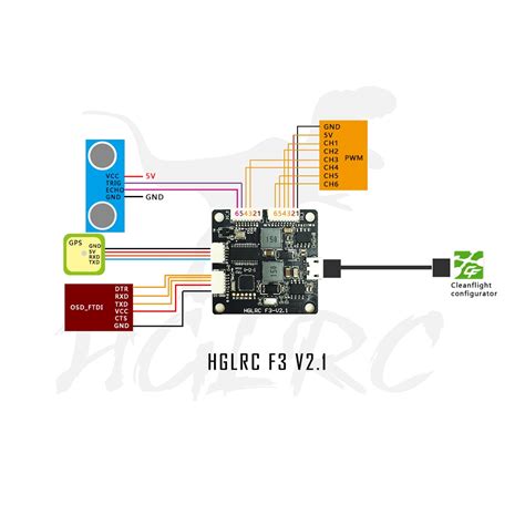 Fpv F3 10dof Flight Controller Integrated Osd Ntsc 12v 5v 3a Becpdb 2s