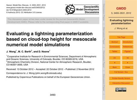 pdf evaluating lightning parameterization dokumen tips