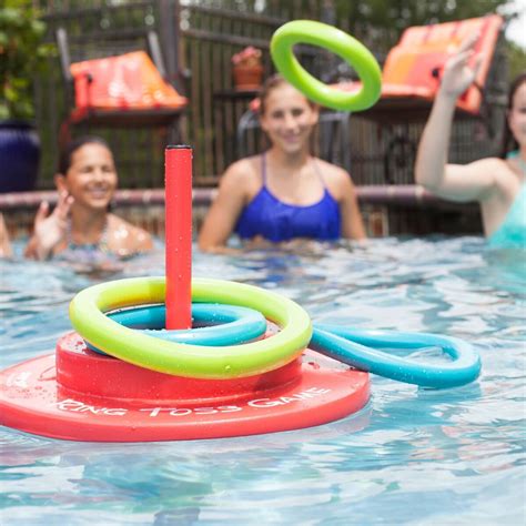 12 Super Soft™ Floating Swimming Pool Ring Toss Game Pool Central