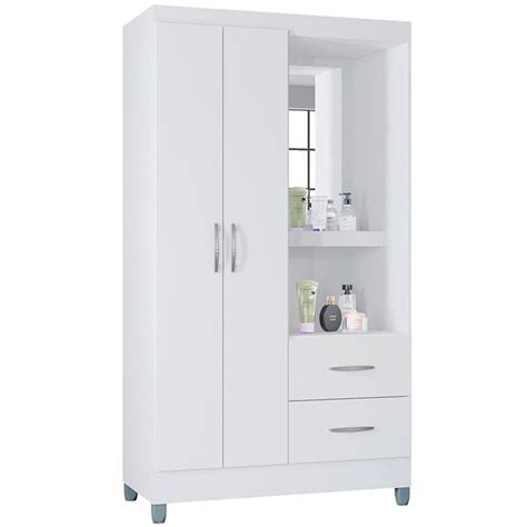 Roupeiro 2 Portas Com Espelho 965 Poqq Leroy Merlin