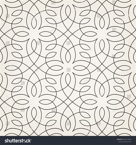 Seamless Linear Pattern Thin Curl Lines Stock Vector Royalty Free 1085129603 Shutterstock