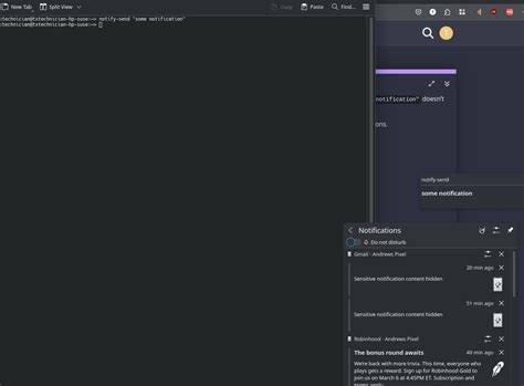 How Can I Get A Notification To Show In The Notification Center From A Bash Script Help Kde