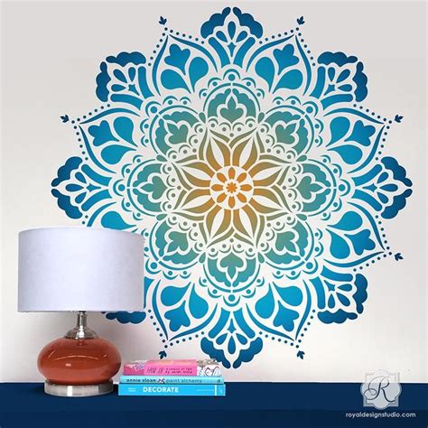 Ananda Mandala Stencil Mandala Wall Art Mandala Stencils Stencil