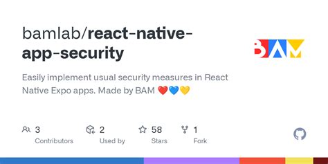 Github Bamlabreact Native App Security Easily Implement Usual