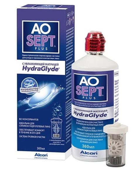 Пероксидный раствор AOSEPT Plus with HG (Аосепт) 360 мл+контейнер ...
