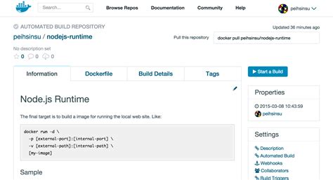 建立auto build imagre · docker學習筆記