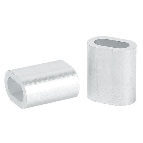 알루미늄 단일 케이싱 와이어 로프 페룰 케이블 타이 알루미늄 압착 슬리브 타원형 클립 와이어 로프 클램프 M10 M12 M15 M2 M3 M4클램프