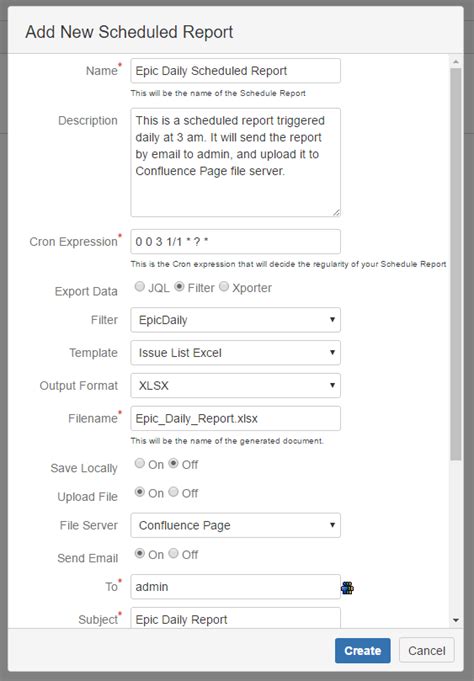Create Your Xporter Scheduled Reports Xporter