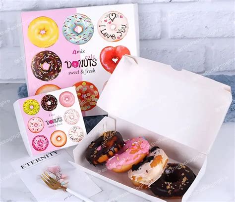 Hot Sale Popular Paper Cardboard Box For Mochi Donut Box Custom Paper