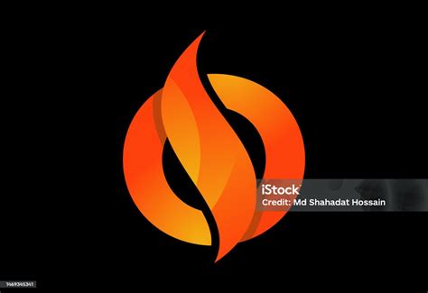 Huruf Awal O Monogram Dengan Swoosh Atau Api Api Api Atau Ilustrasi Vektor Desain Swoosh
