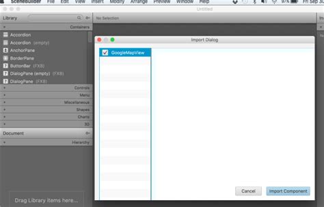 How To Import The Gmapsfx Component Into Scenebuilder Static Final