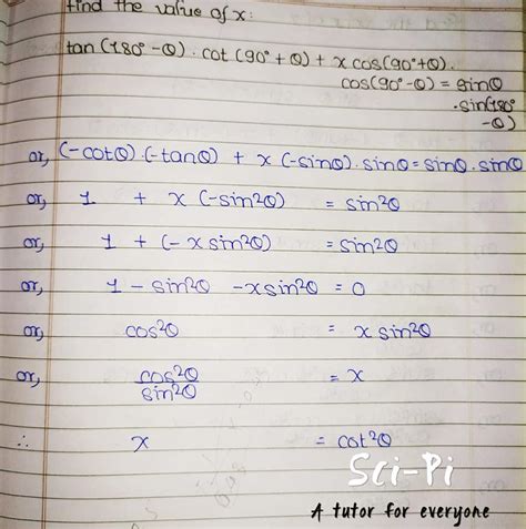 Sci Pi Some More Trigonometric Questions And Answers On