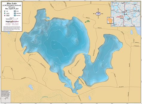 Map Of Blue Lake