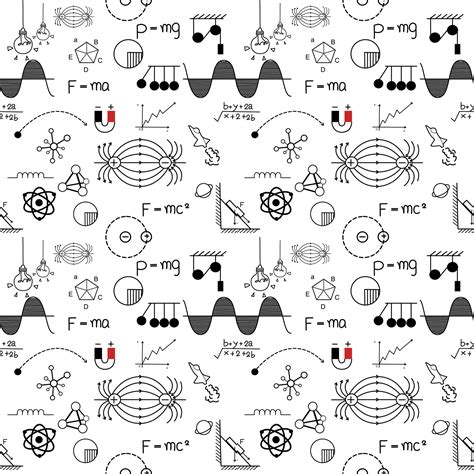 Hand Drawn Physic Formulas Science Knowledge Education Chem Formula And Physics Math Formula