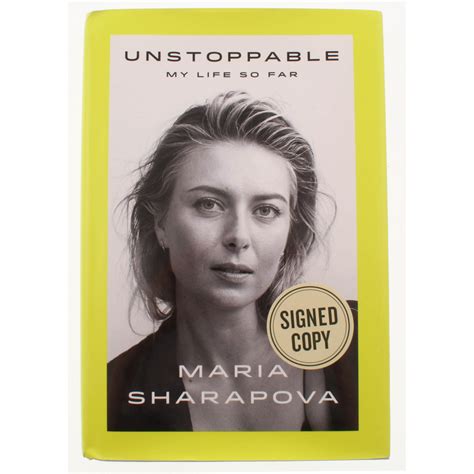 Maria Sharapova Signed Unstoppable Hardcover Book Psa Coa