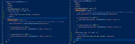 why does the console log execute in the left image but not the right