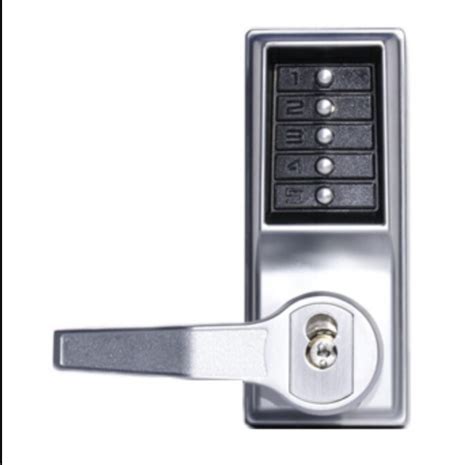 Kaba Simplex Satin Chrome Mechanical Push Button Lockset LL1021C