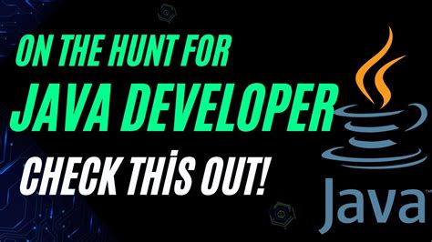 Are You A Java Developer Looking For A Job This Is For You Youtube