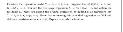 solved consider the regression model yi β0 β1xi ui ﻿suppose