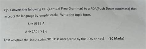 This Is A Question From Theory Of Computation Chegg