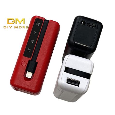 Diymore DIY เคสพาวเวอรแบงค หวแบน เคสชารจแบตเตอร เคสพลาสตก พรอม