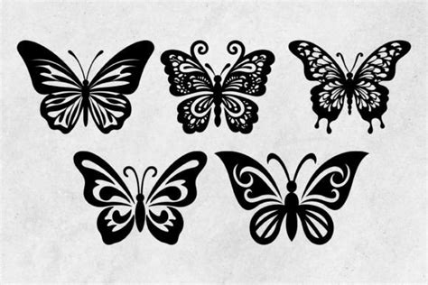 Butterfly Svg Butterfly Silhouette Set Graphic By Hayk Kocharyan