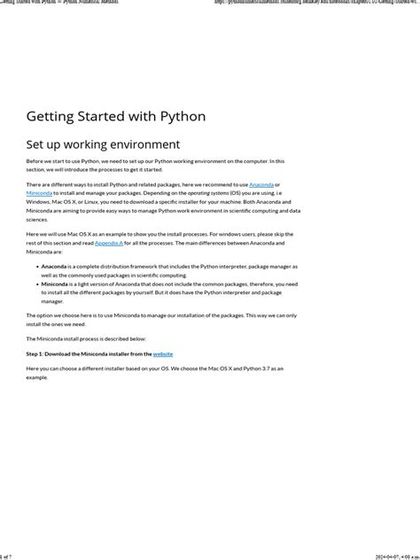 Getting Started With Python Python Numerical Methods Pdf Python