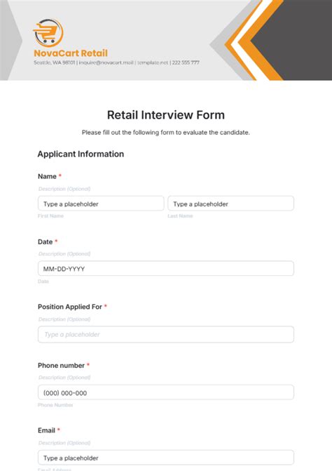 Free Interview Form Template To Edit Online
