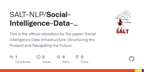 Github Salt Nlp Social Intelligence Data Infrastructure This Is The Official Repository For