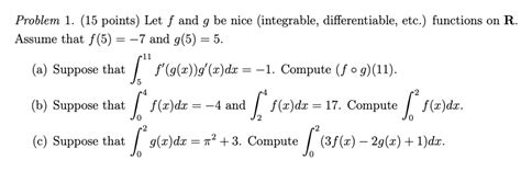 solved problem 1 15 points let f and g be nice