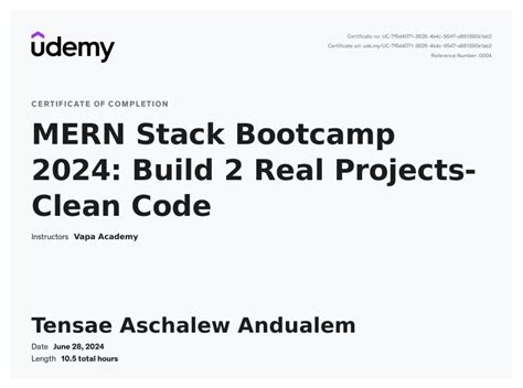 tensae aschalew on linkedin 🎓 certificate of completion mern stack bootcamp 2024 🎓 i am thrilled…