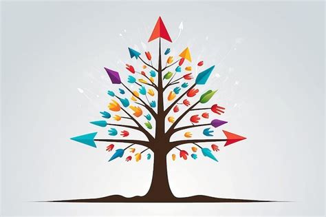 Premium Photo Marketing Teamwork Business Rising Arrow Concept Tree Vector File Layered For