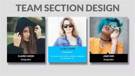 responsive team section design using bootstrap source code r frontend
