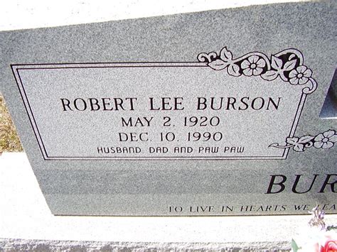Robert Lee Burson 1920 1990 Find A Grave Memorial
