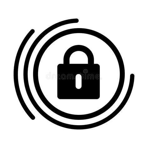 Cyber Security Icon Vector Set Virtual Protection Illustration Sign