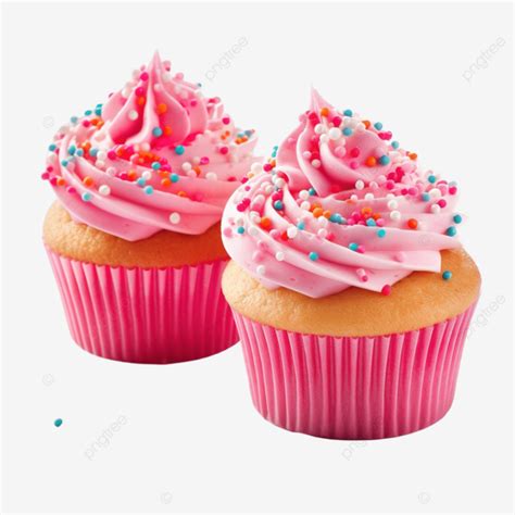 핑크색 스프링클을 곁들인 다채로운 컵케이크 컵케익 음식 컵 Png 일러스트 및 이미지 에 대한 무료 다운로드 Pngtree