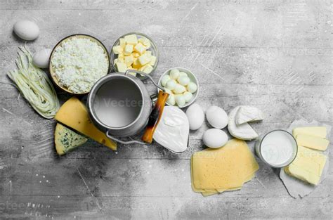 Different Types Of Dairy Products Stock Photo At Vecteezy