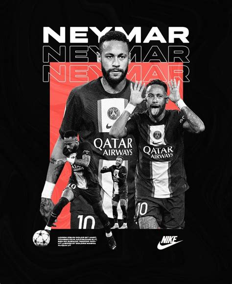 Neymar Poster Design Football Poster Sport Poster Design Typography Shirt Design